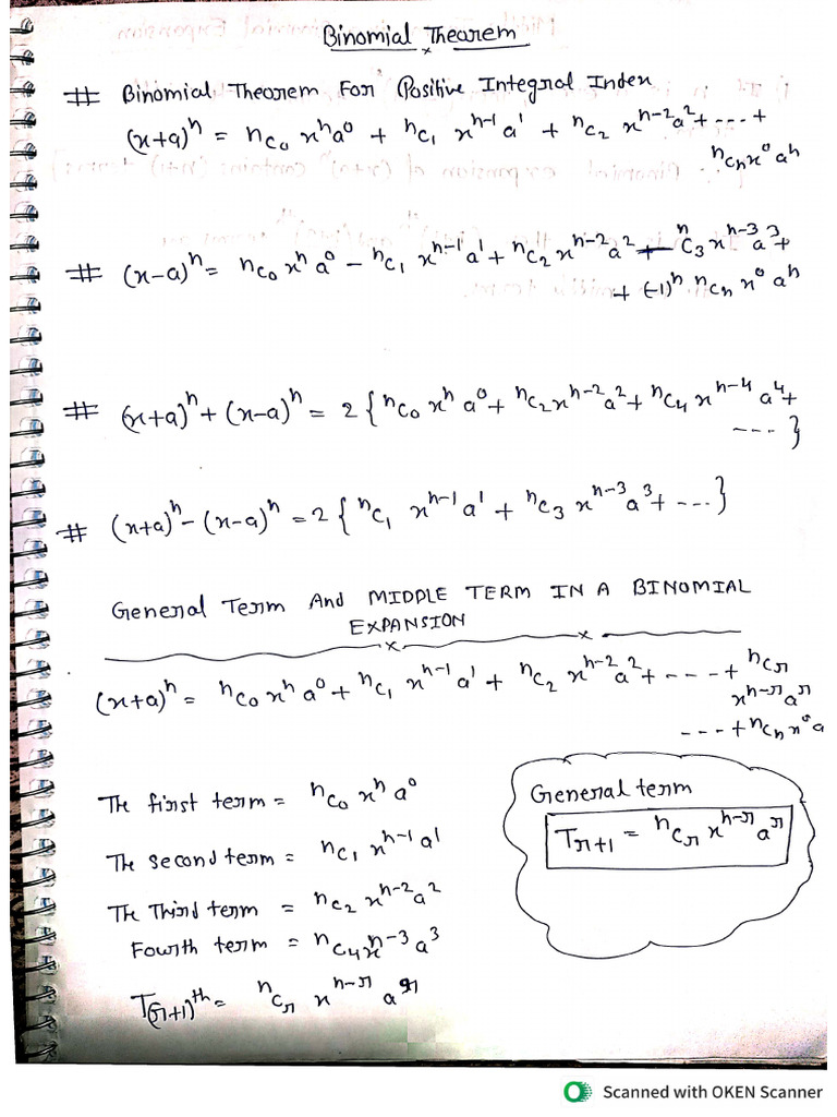Binomial Theorem Sheet C11 | PDF