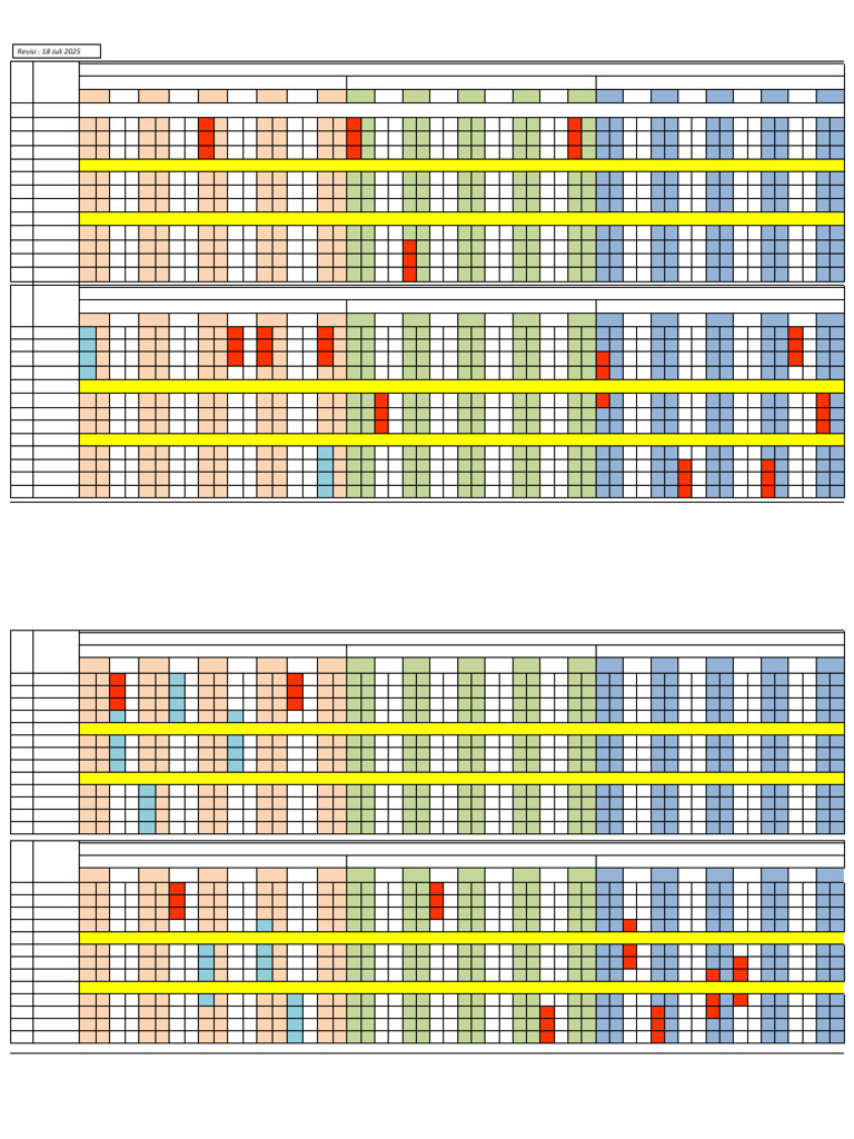Jadwal Pelajaran 2025 2026-Ganjil-Revisi 18 Juli 2025 | PDF