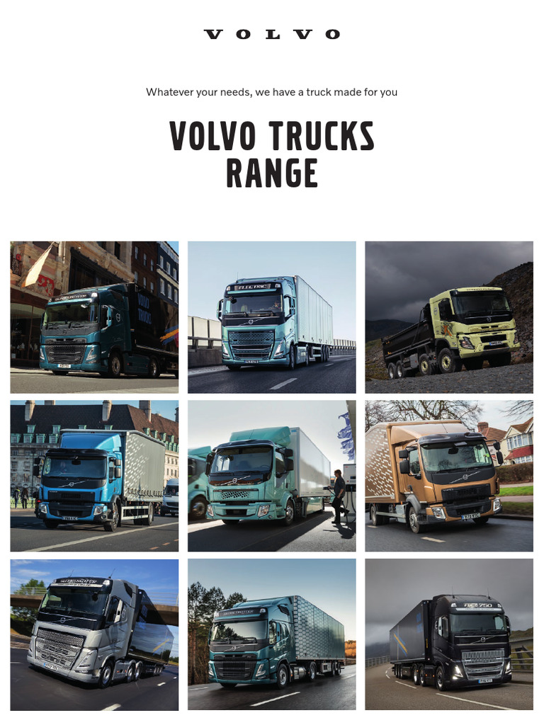 Volvo Trucks Range Overview Brochure | PDF | Truck | Electric Vehicle