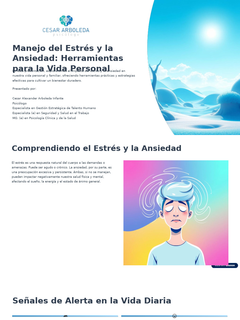Manejo Del Estres y La Ansiedad Herramientas para La Vida Personal ...