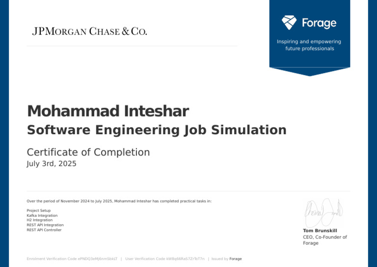Software Engineering Completion Certificate | PDF