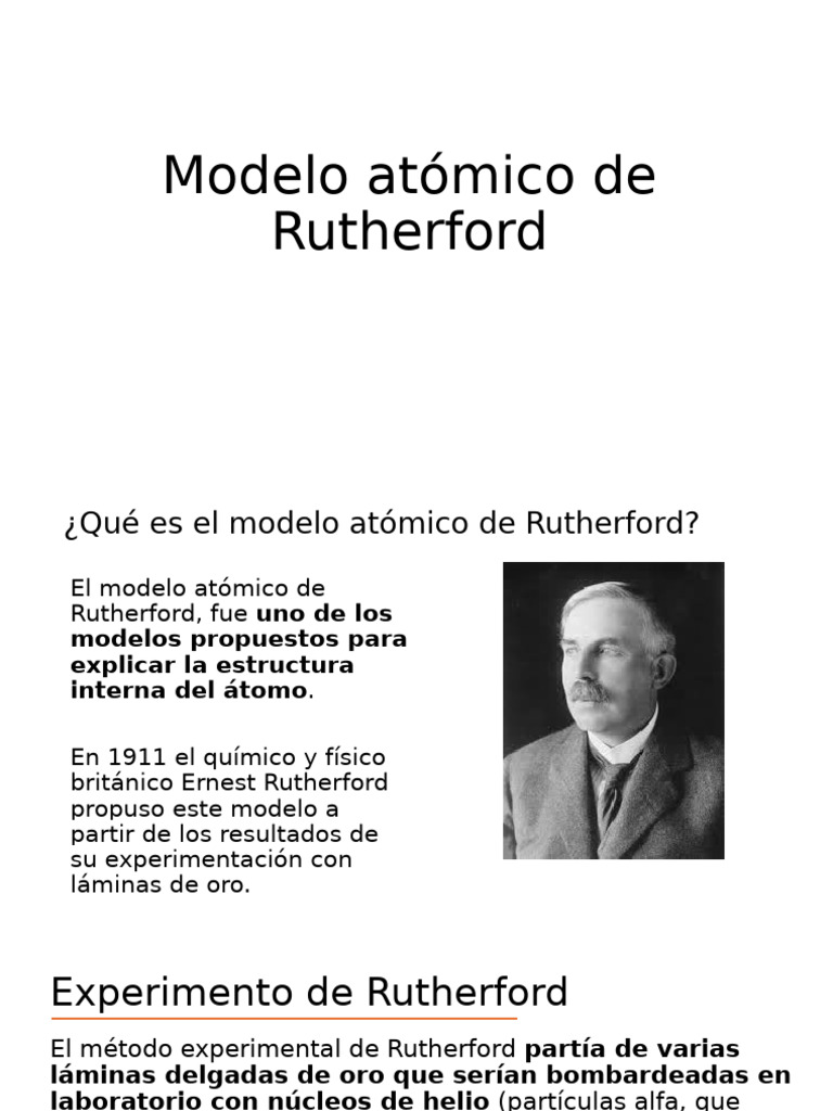Modelo atómico de Rutherford (1911) | PDF | Núcleo atómico | Átomos