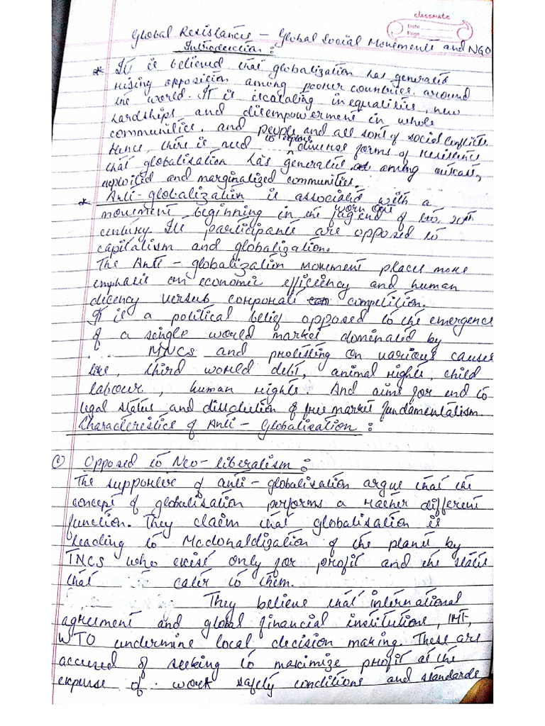 Global Social Resistance & NGOs | PDF