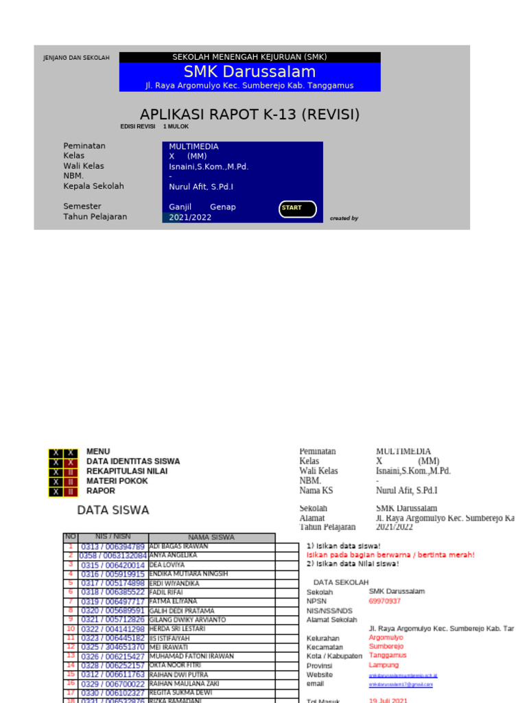 RAPOR 2023-2024 - X MM A - Ganjil Hafid | PDF