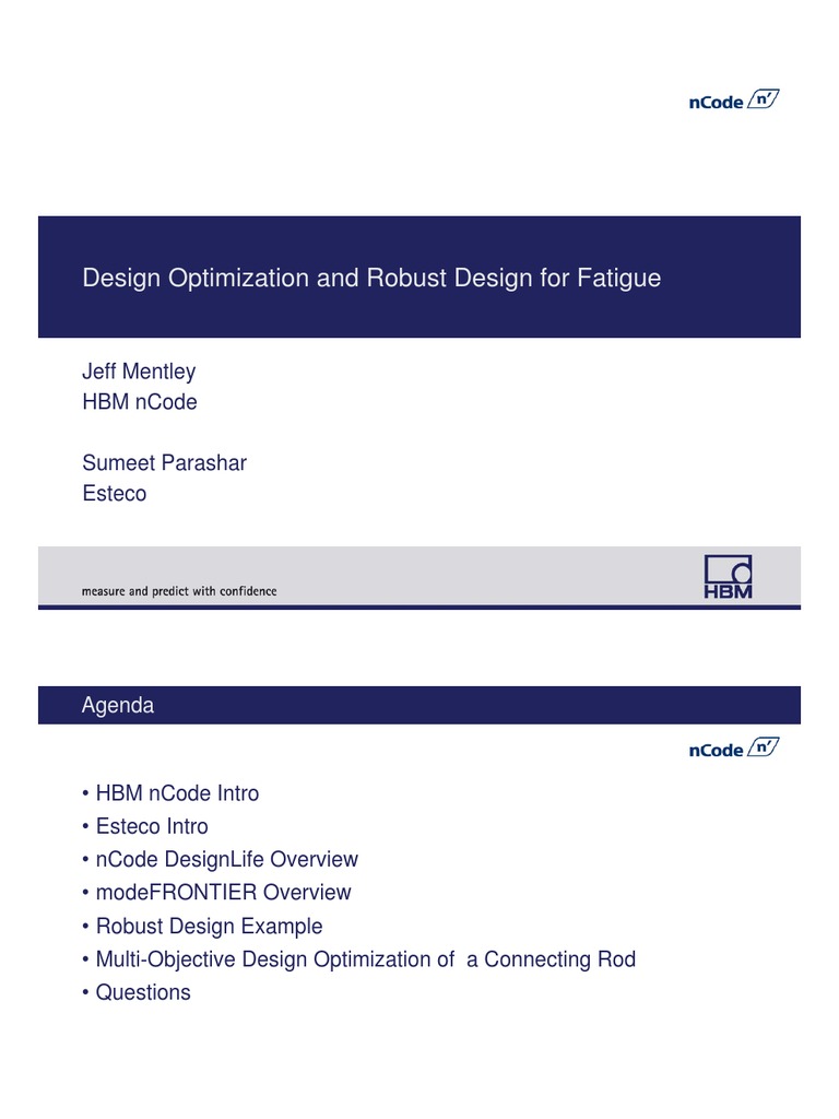 HBM Ncode DesignOpt+RobustDesignWebinar Sumeet 1 | PDF | Simulation ...
