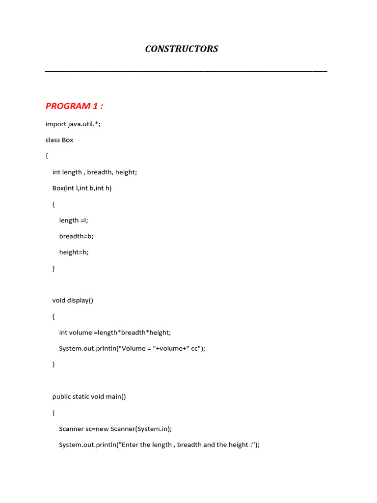 Constructors PRGSFFFFFF | PDF | Computer Programming | Software Engineering