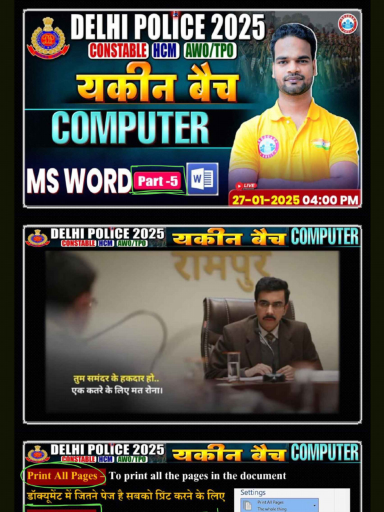 021) Computer by Shivam Sir MS Word 5 | PDF