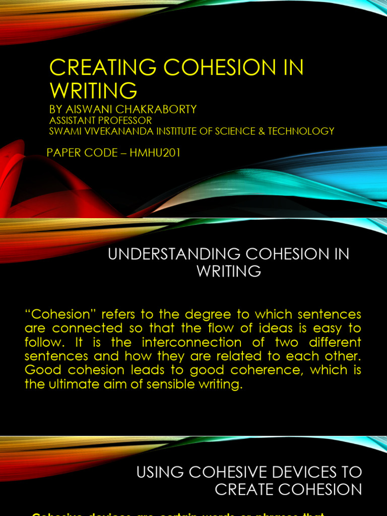 Cohesion | PDF