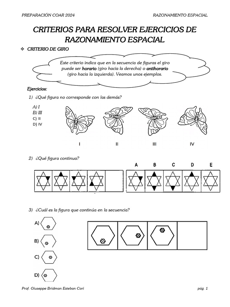 4. EJERCICIOS III DE RAZONAMIENTO ESPACIAL | PDF