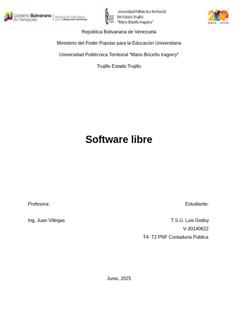 Software Libre | PDF | Software libre | Ñu