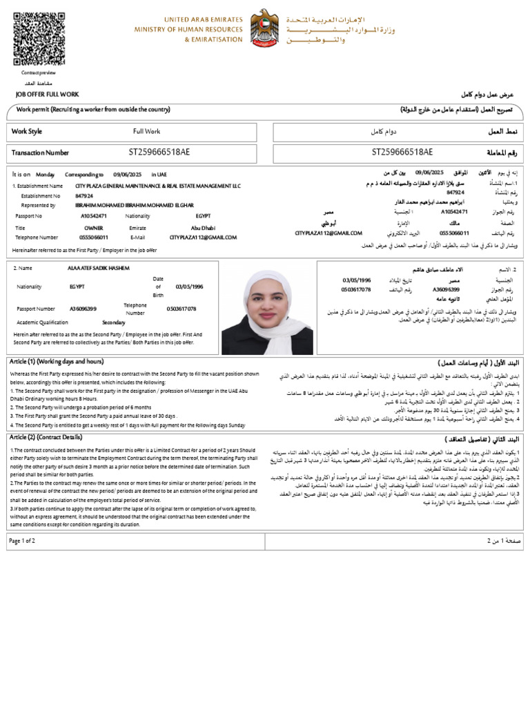 Alaa Atef Offer | PDF