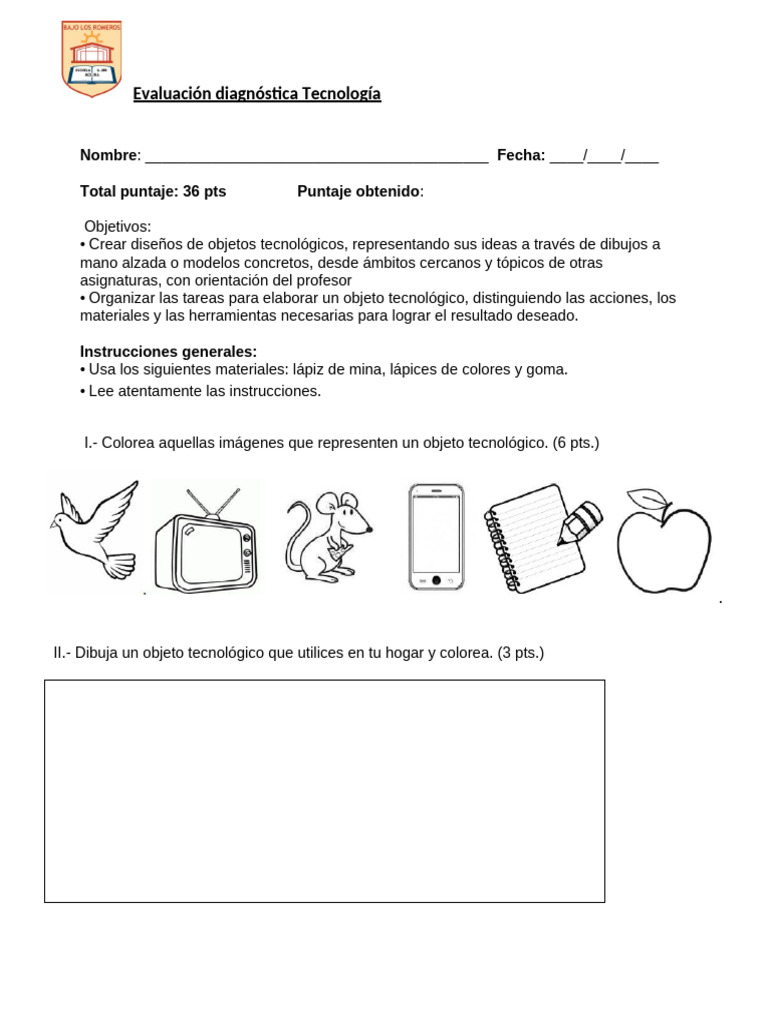 Evaluacion Diagnostica TECNOLOGIA | PDF