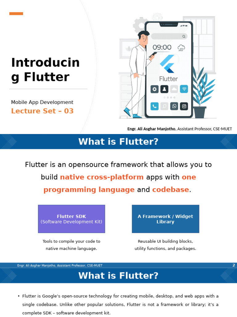 Flutter Lecture Set - 03 (Introducing Flutter) | PDF | System Software | Computing