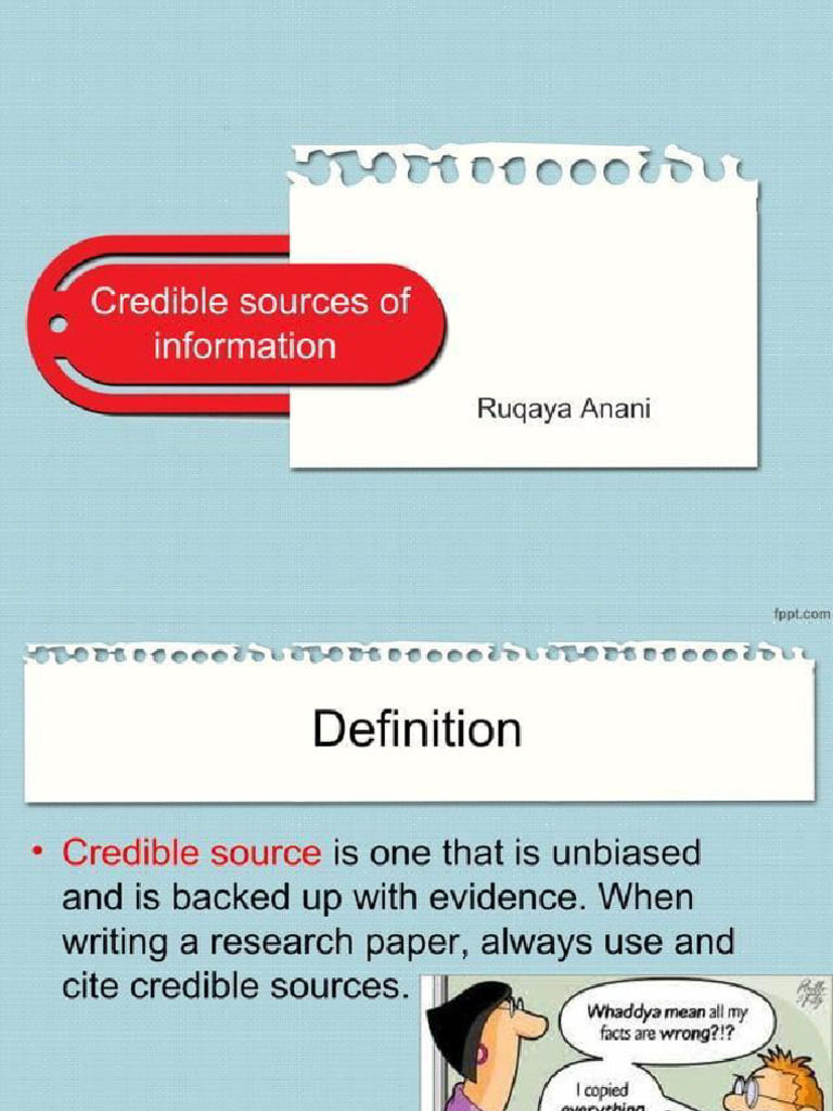 Credible Sources | PDF