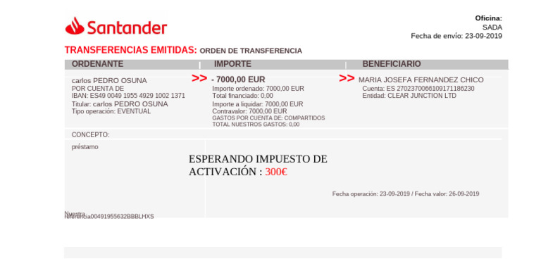 Santander Original OSUNA | PDF