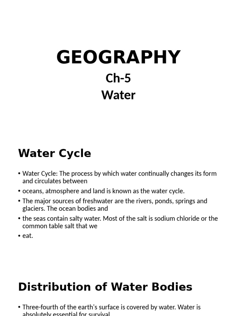 Water Cycle Overview for Class 7 | PDF