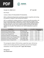 SOF Olympiad Date Sheet 2025-26-1 | PDF