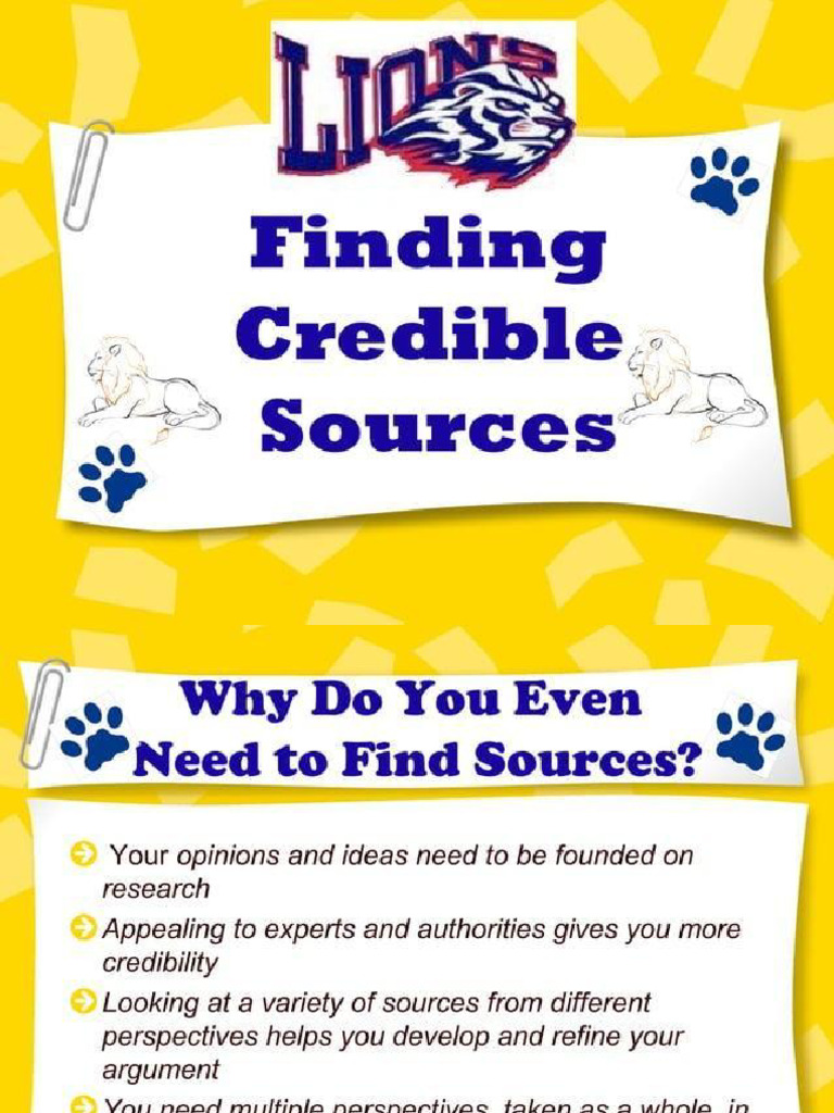 Finding Credible Sources | PDF