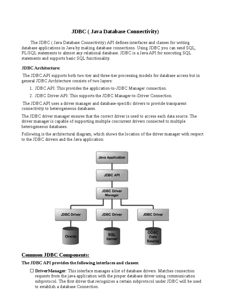 JDBC Material | Download Free PDF | Databases | Computer Data