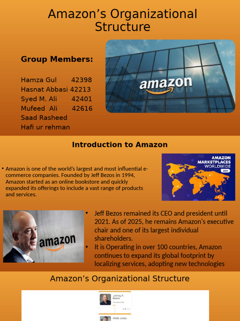 Amazon's Organizational Structure | PDF | Amazon Web Services | Warehouse
