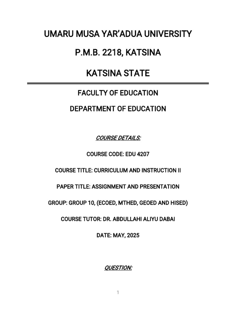 Various Patterns of Curriculum Organisation | PDF