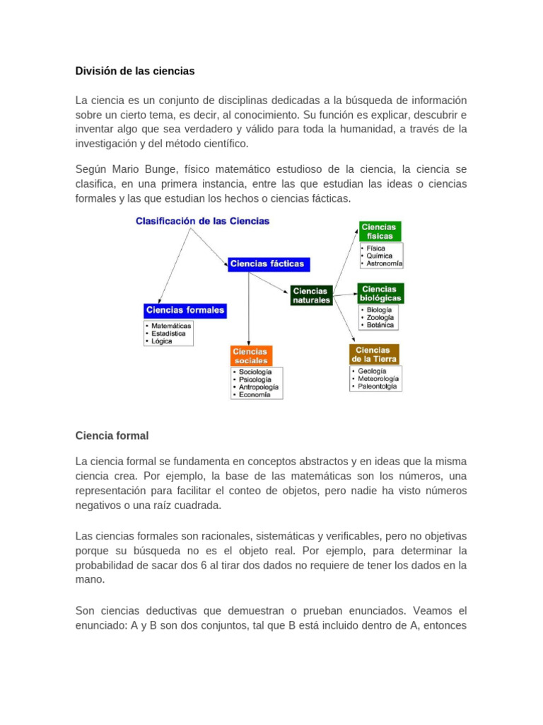 Clasificación de las ciencias y su método | PDF | Science | Método ...