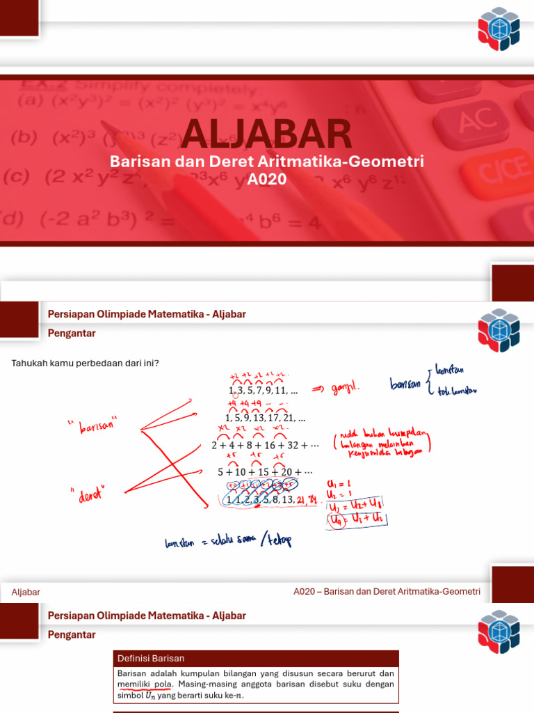Barisan dan Deret Aritmatika Geometri | PDF