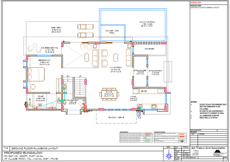 Ground Floor Plumbing Layout Plan | PDF | Pipe (Fluid Conveyance ...