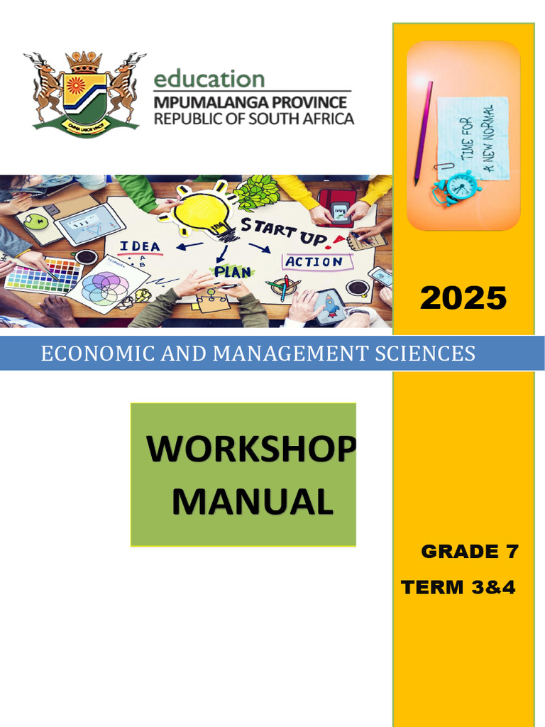 EMS Grade 7 Workshop Manual 2025 | PDF | Entrepreneurship | Swot Analysis