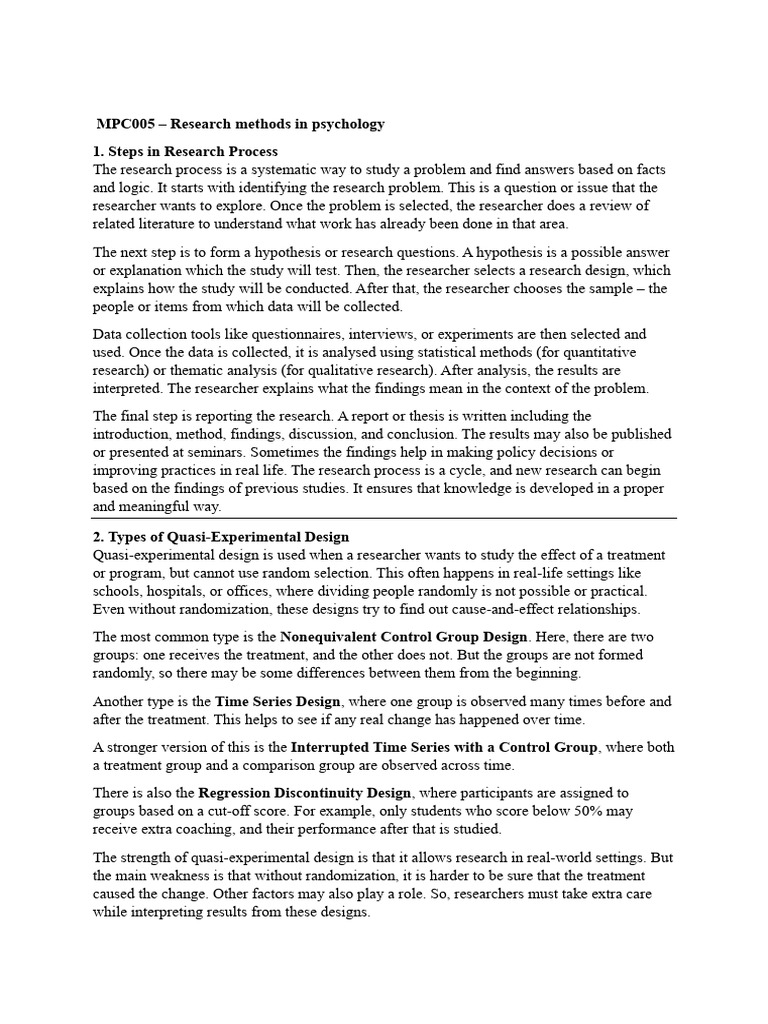Research Methods in Psychology Guide | PDF | Qualitative Research ...
