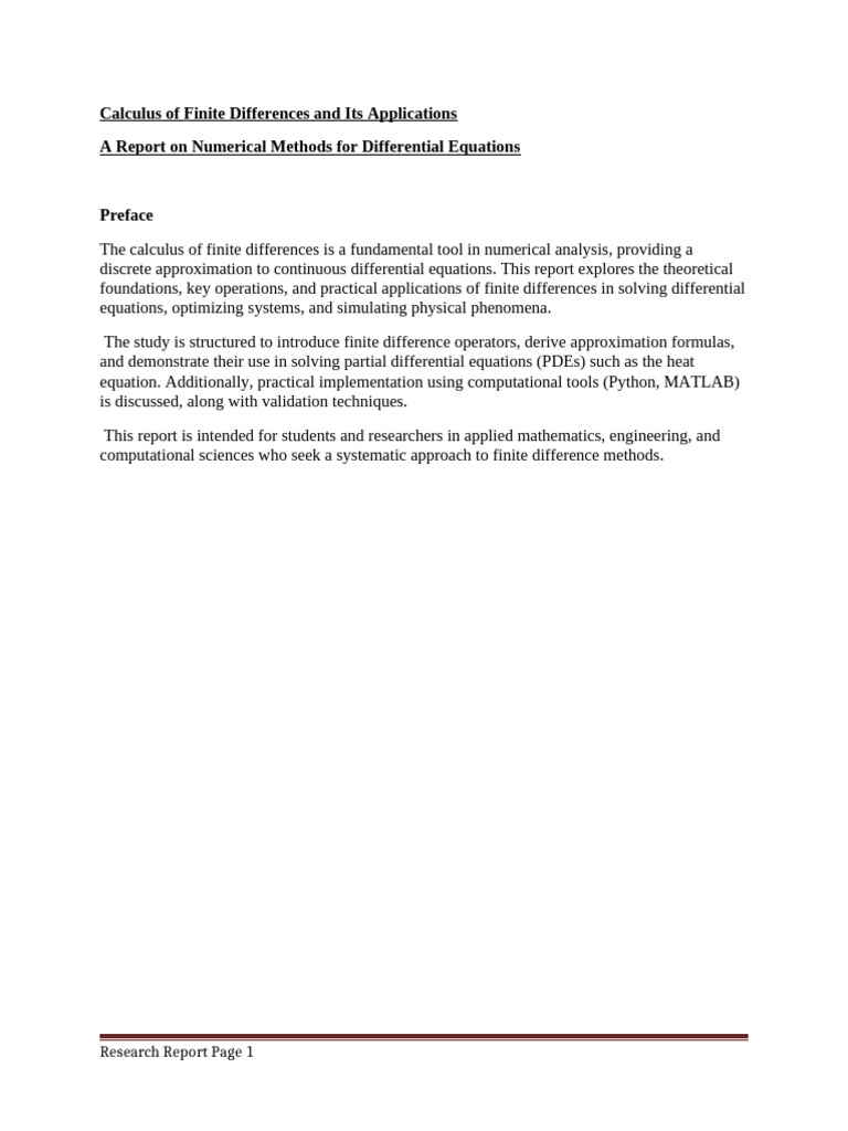 Calculus of Finite Differences and Its Applications - Docx Sss | PDF | Finite Difference ...