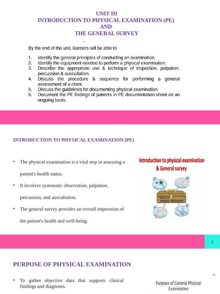 Overview of Physical Examination Process | PDF | Physical Examination ...