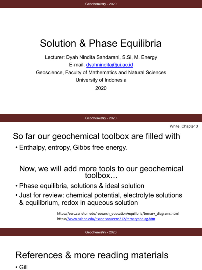 Phase Diagrams in Geochemistry | PDF | Phase Rule | Phase (Matter)