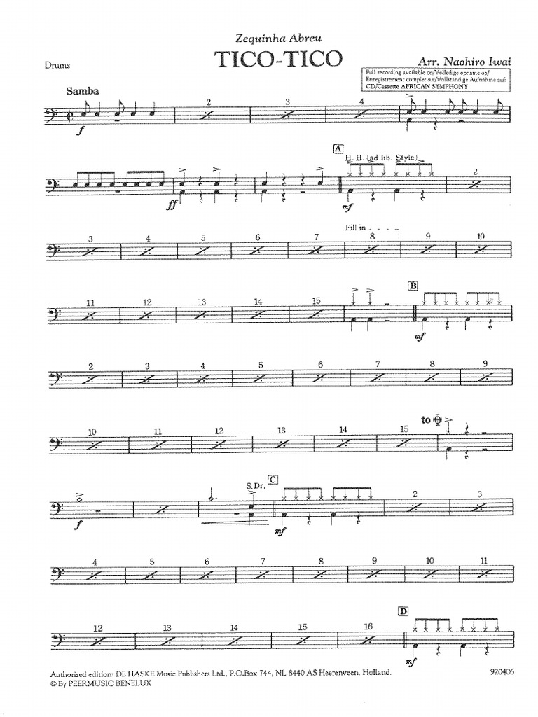 11 - Tico Tico - Percussion 2 | PDF