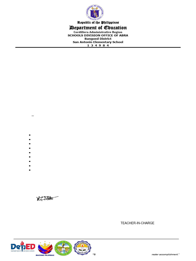 CABER Request Letter For 30 Day Uninterrupted Flexible Vacation | PDF