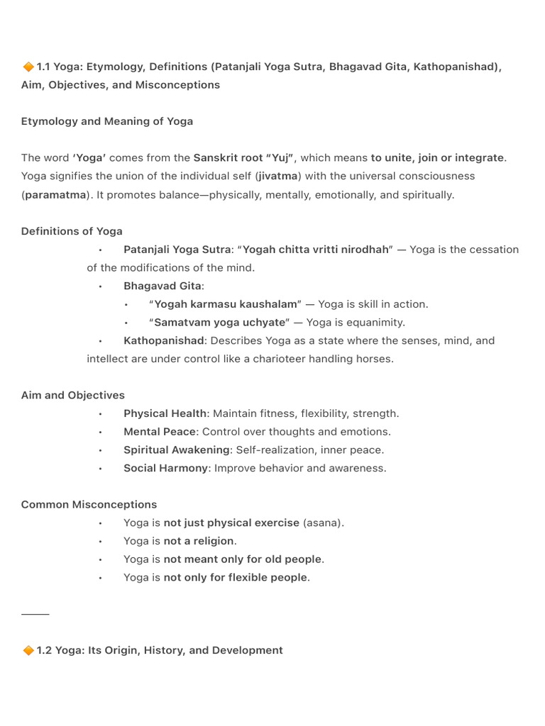 Etymology and Definitions of Yoga | PDF | Yoga | Meditation