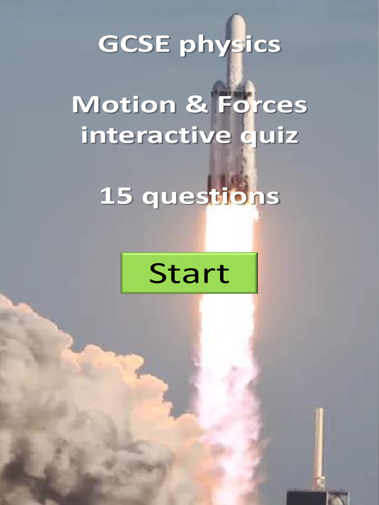 GCSE Physics Motion & Forces Quiz | PDF | Velocity | Acceleration