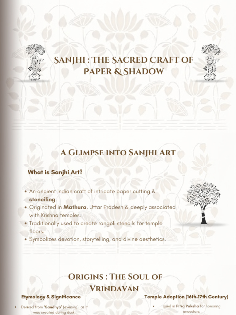 Sanjhi Art: Sacred Paper Craft Techniques | PDF | Krishna | Hinduism