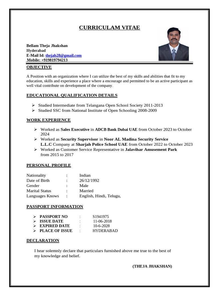 Curriculam Vitae | PDF