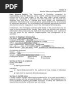 Medical Allowance Annex B | PDF | Information