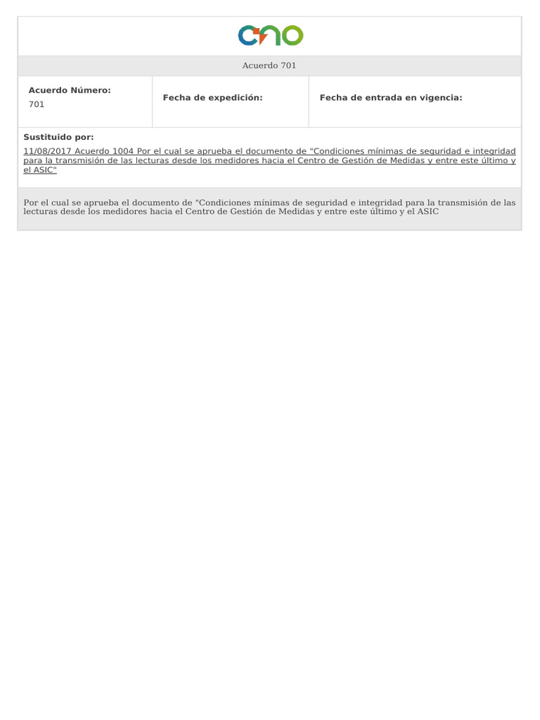 Cno 701 | PDF