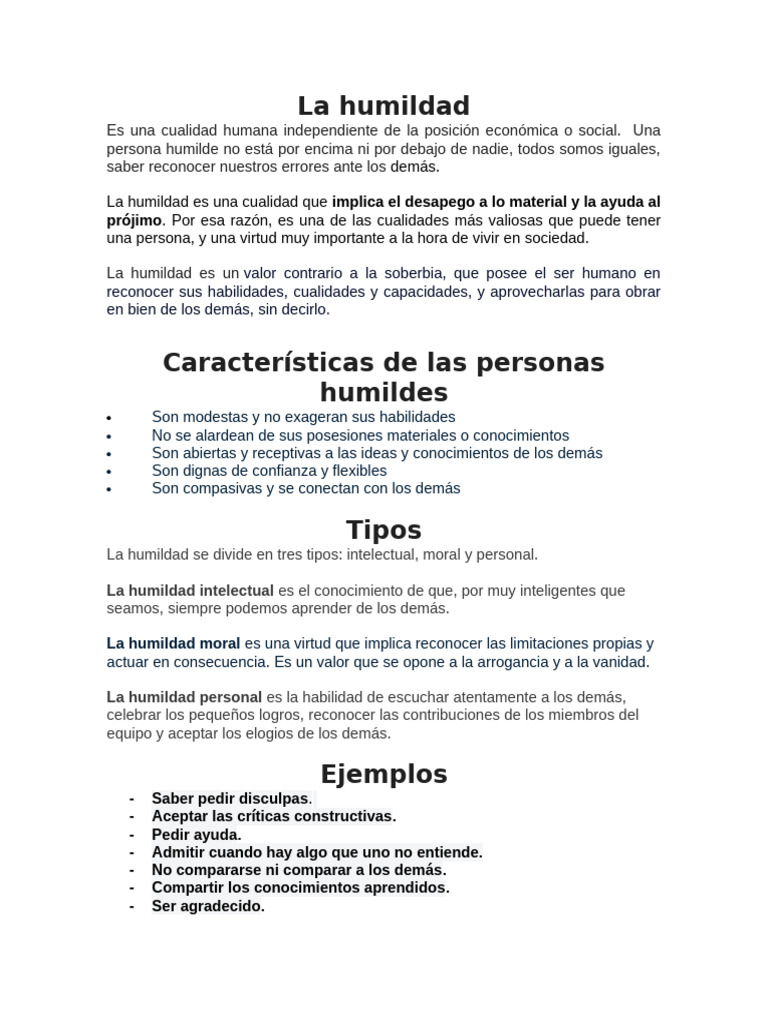 La Humildad | PDF