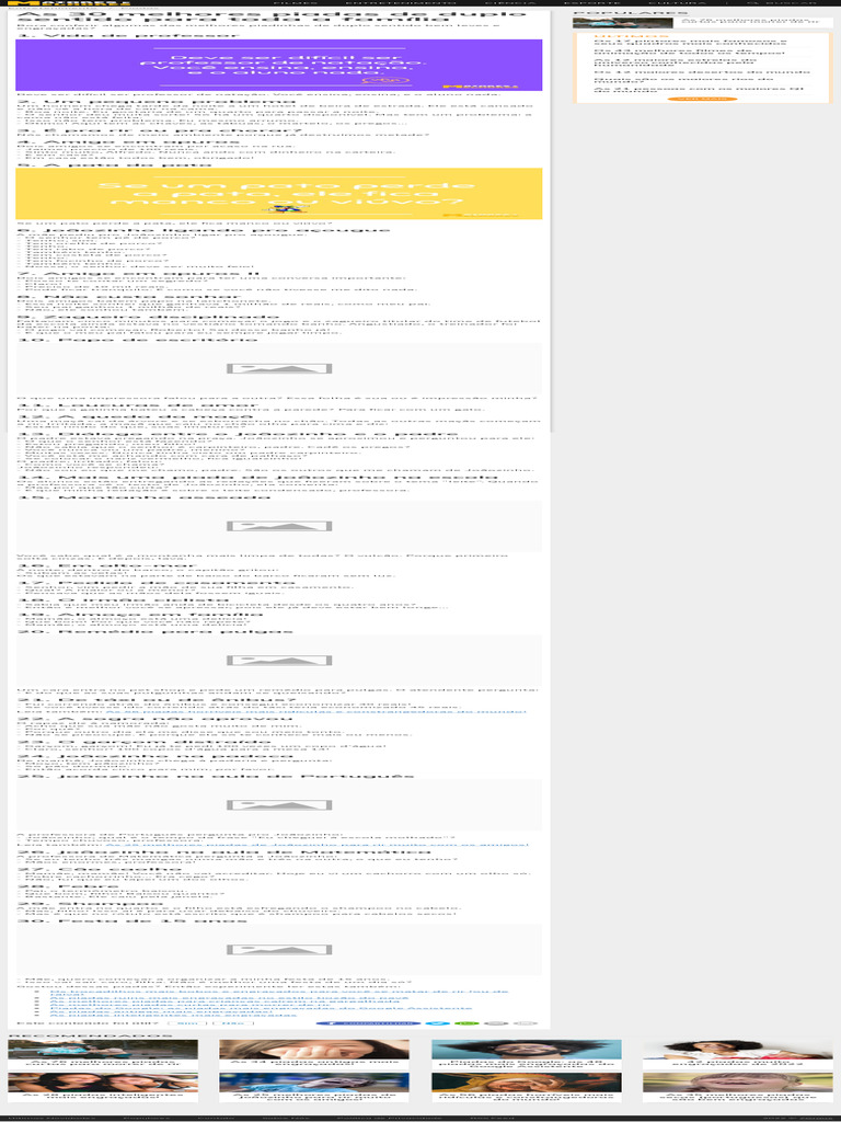 30 Piadas Engraçadas de Duplo Sentido | PDF | Piadas | Maçã
