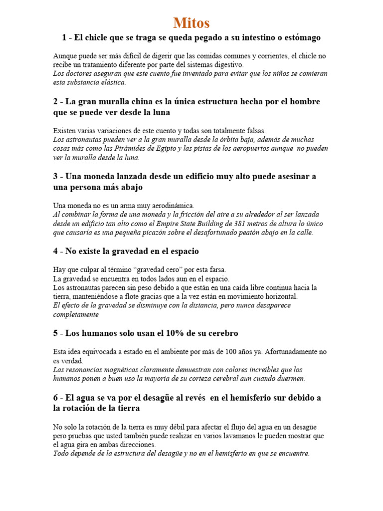 10 Mitos Comunes sobre China | PDF | Relámpago