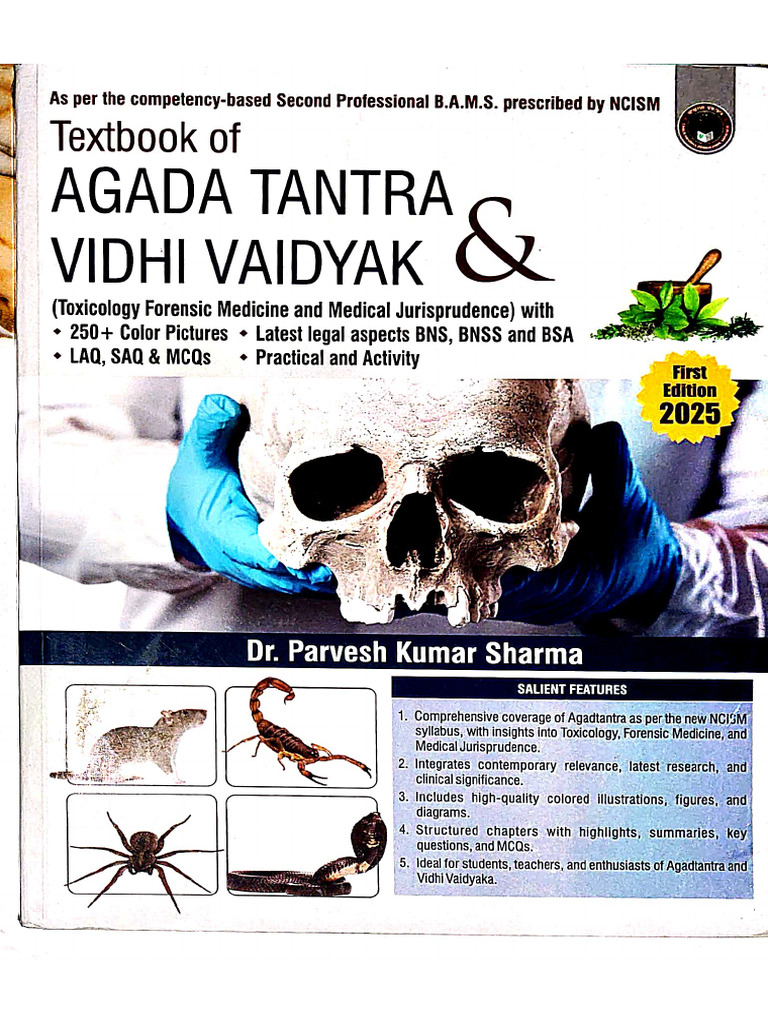 Agadtantra New Ncism Book by Dr. Parvesh Kumar Sharma 2025 | PDF | Ayurveda