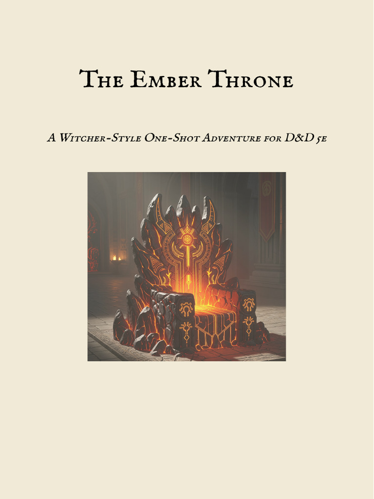 Ember Throne: A Dark Fantasy Adventure | PDF