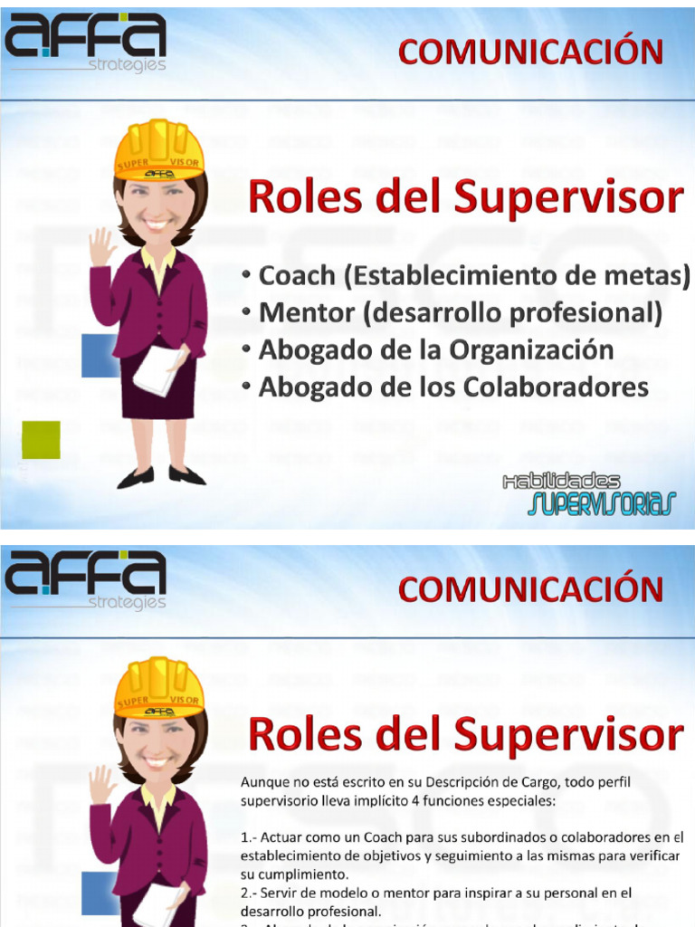 01a - Roles Del Supervisor | PDF