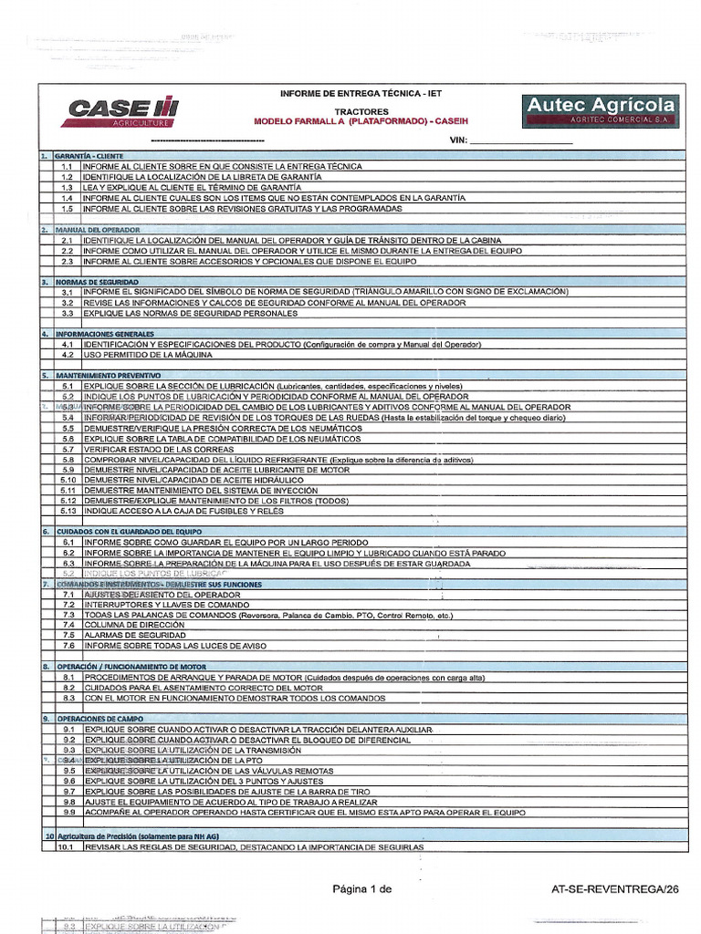 Check List 120 - 130 Rops | PDF