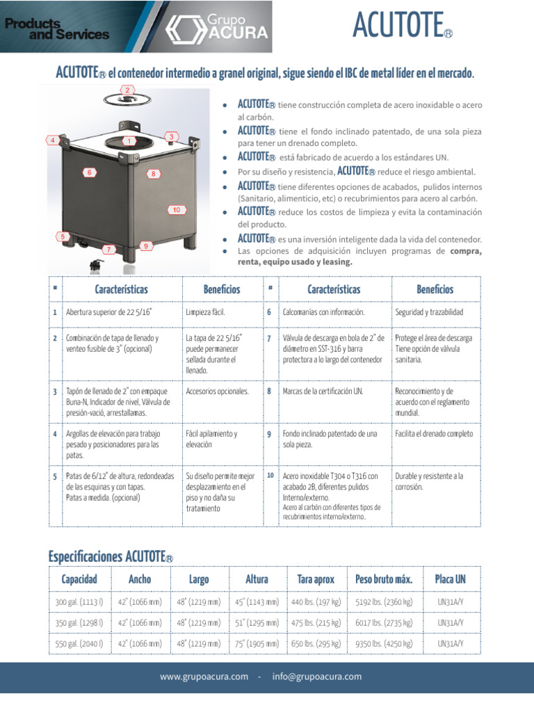 Contenedor ACUTOTE: Innovación y Seguridad | PDF | Acero