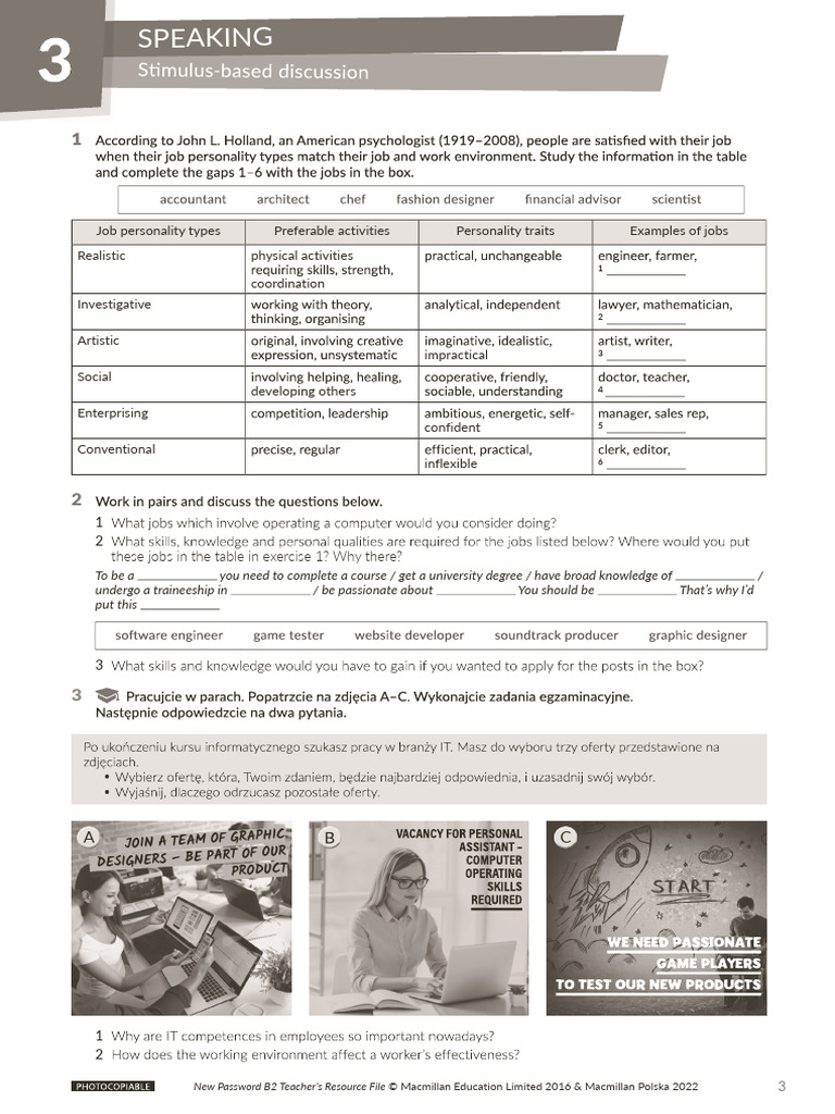 Speaking Work 1 | PDF
